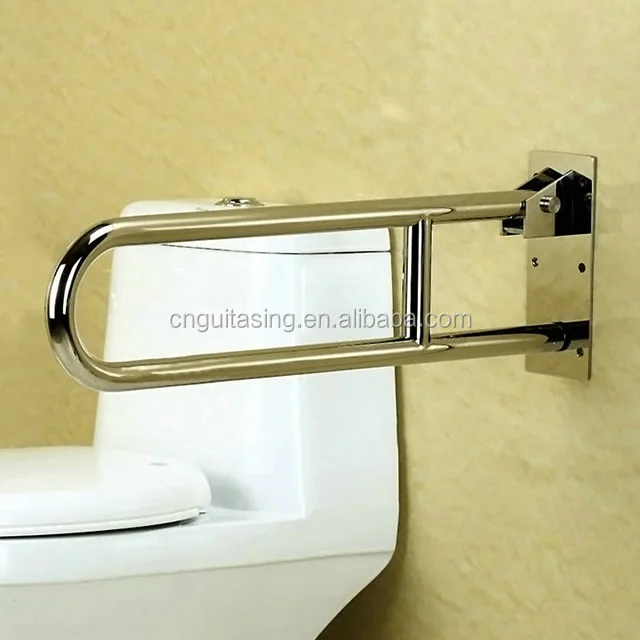 Toilet Swing up Support Bar - Safe & Durable 304 Stainless Steel