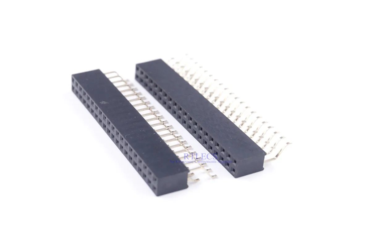 SMT PCB Female Header 2.54 Mm 2x20 Pin Dual Row Right Angle