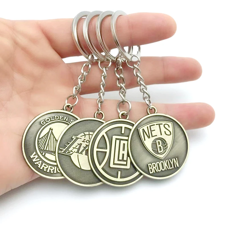 Personalized Nba Team Custom Logo Metal Keychain Pendant Alloy Key Ring ...