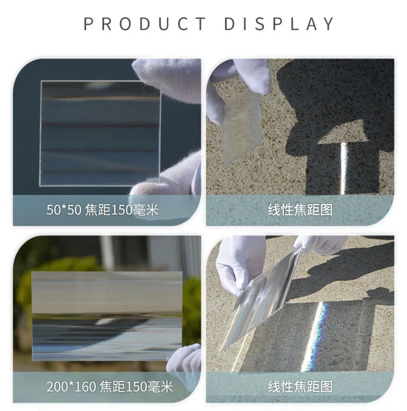 Large Square Fresnel Lens for Solar Energy Concentrating
