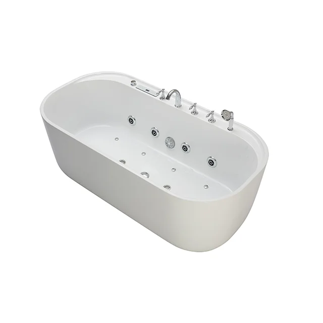 One Piece Bathtub - Freestanding Computer Controlled Whirlpools Massage ...