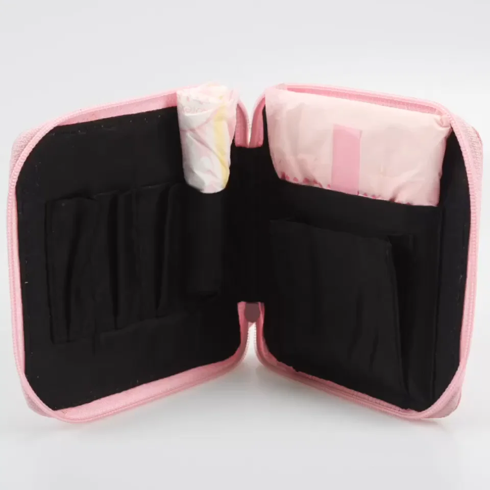 Girl's Sanitary Towel Napkin Pad Organizer Purse Pouch Holder Tampons ...