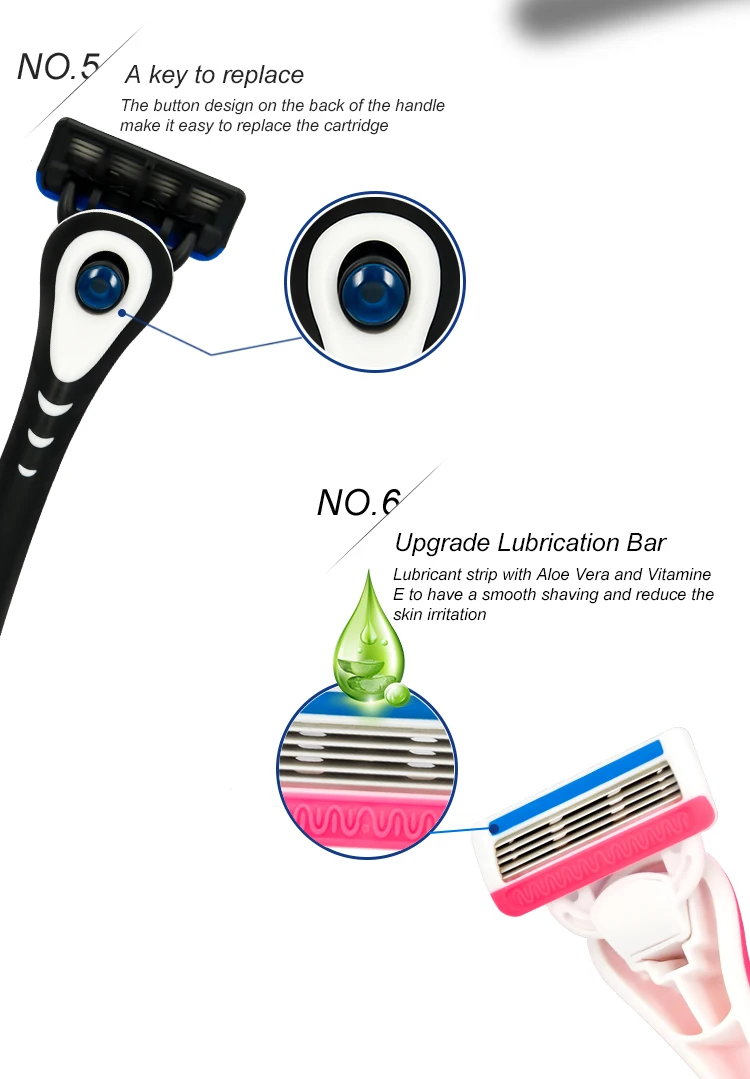 B501DR Best Five 5 Blade Shaving System razor Blade with Changeable ...