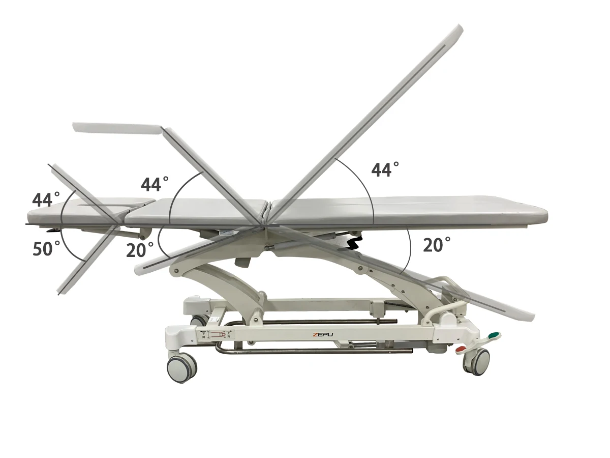 4 Section Split Leg Medical Examination Bed Physiotherapy Traction Bed ...