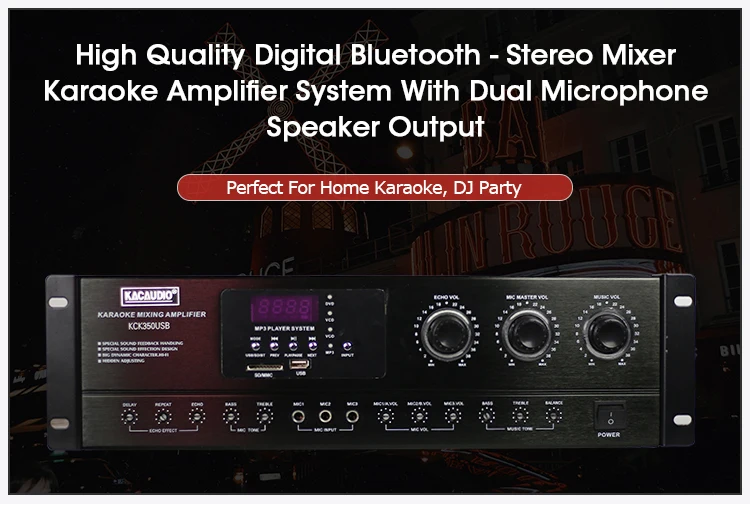 Professional Stereo Audio Okaraoke Karaoke Amplifier With Screen - Buy ...