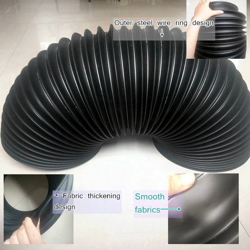 ZDE Customizable Black Rubber Expansion Bellows Cover for Hydraulic ...