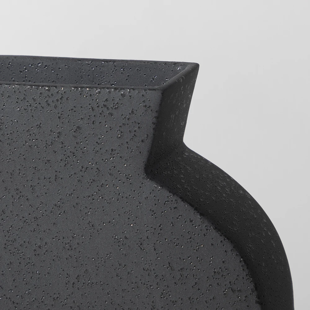 Modern Matte Black Vases For Home Decor Unique Design Ceramic Ornaments ...