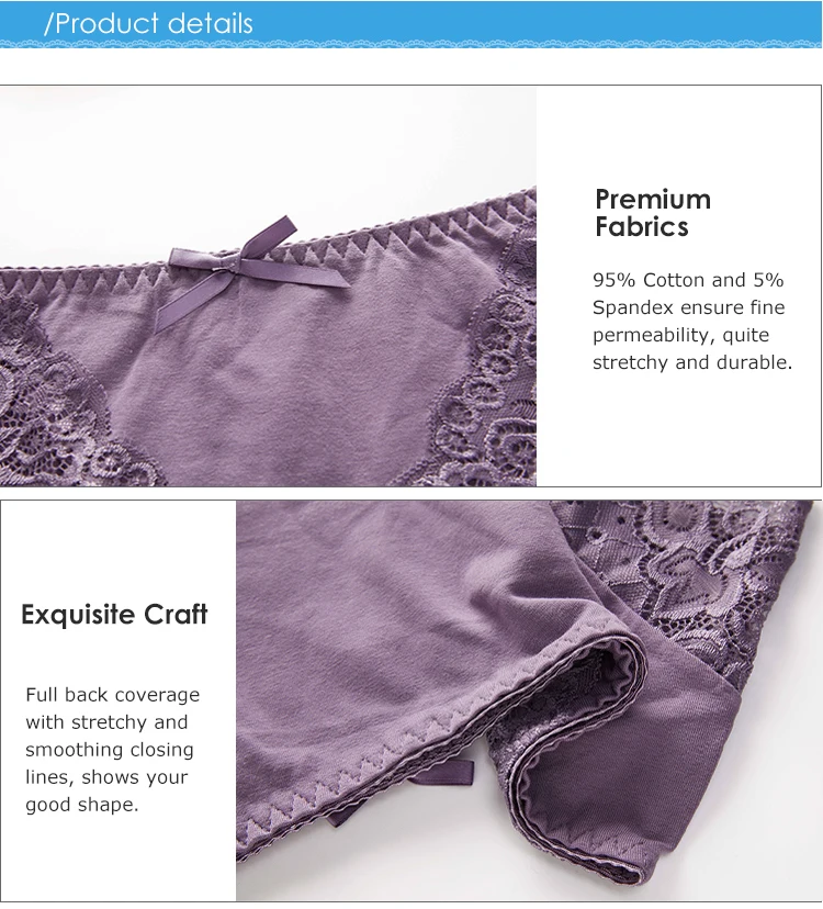 Custom Design Fat Women Briefs Underwear Mature Women Panties Elastic ...