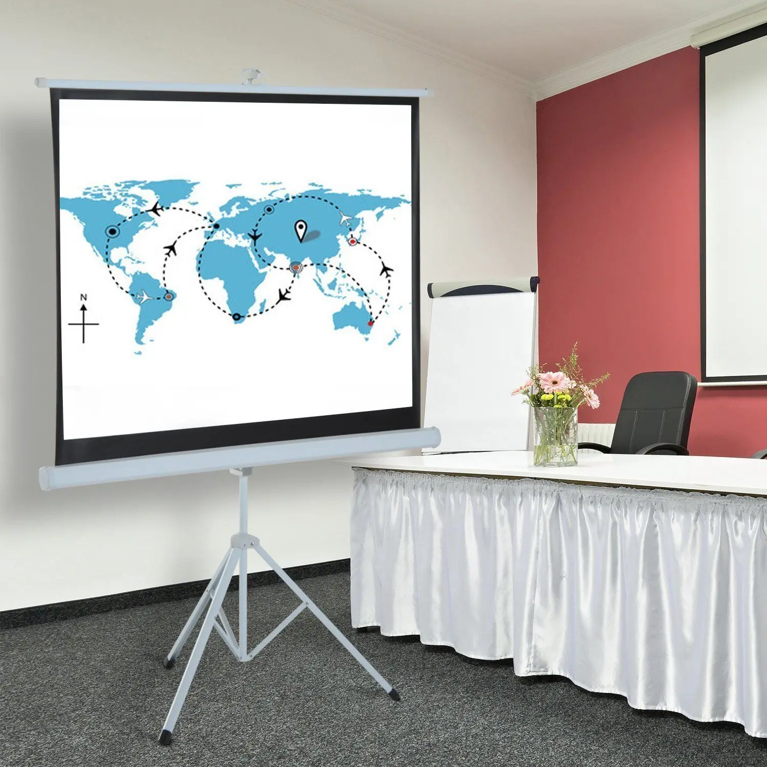 70x70 Portable Projector Screen - Ideal for Outdoor & Indoor