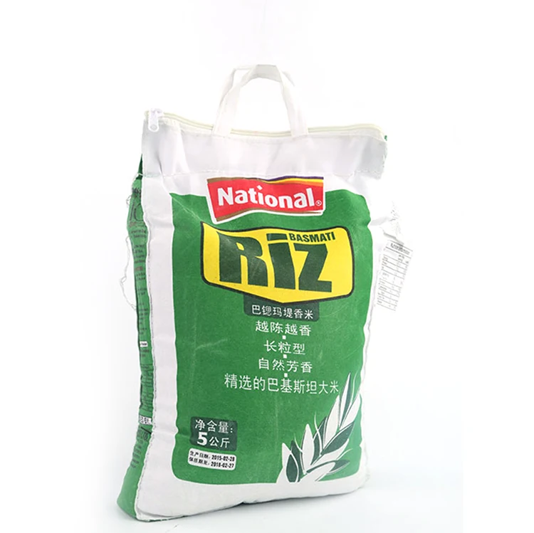 Wholesale Empty Grain Rice Woven 5kg Rice Packaging Tote Handle Bag ...
