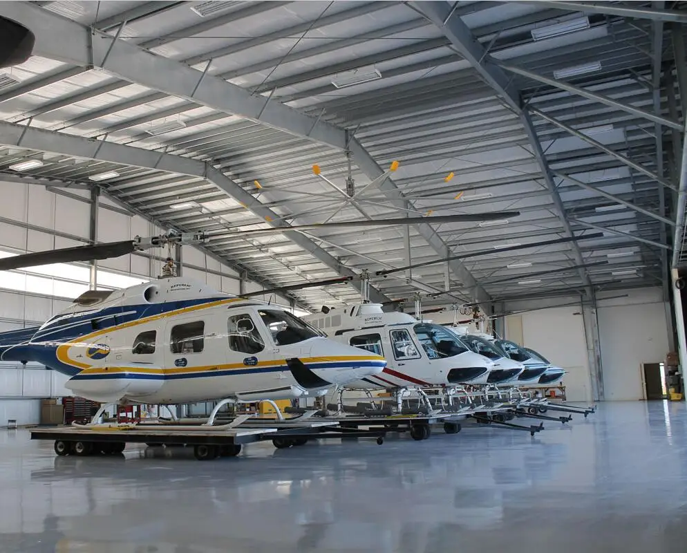 Steel Structure Private Helicopter Hangar With Strong Anti-seismic And ...