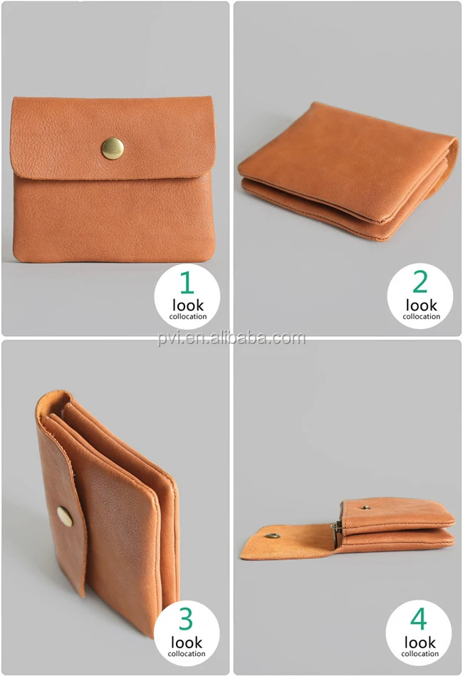 Small Genuine Cow Leather Coin Purse - Versatile & Stylish