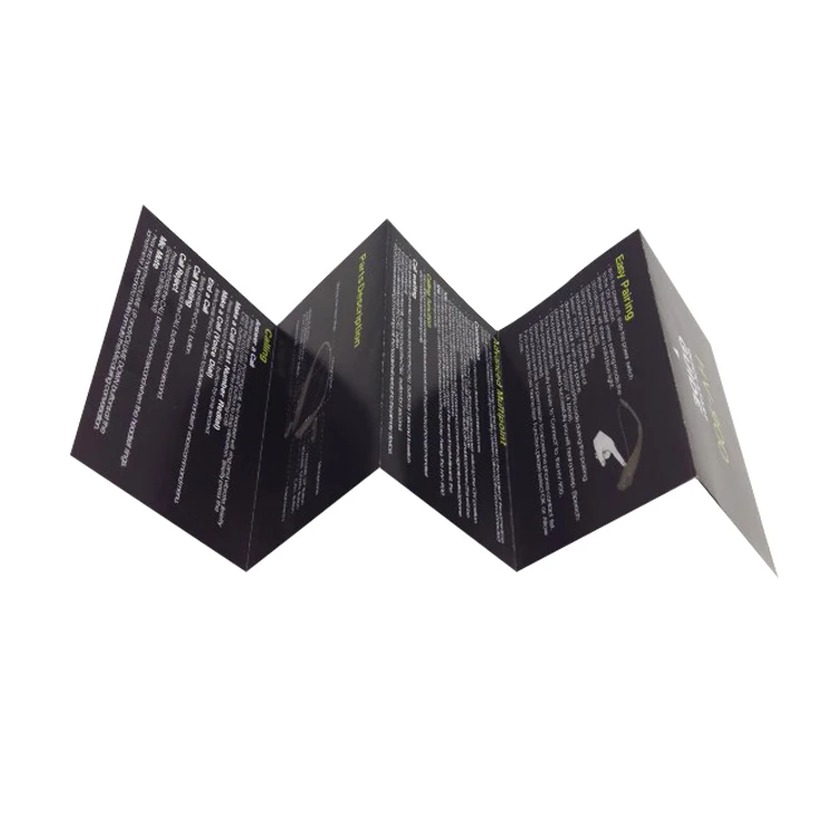 Custom Paper Printed Instruction Folding Leaflet Die Cut Brochure Manual