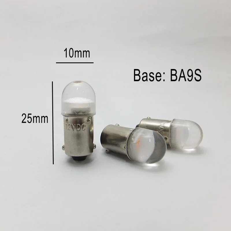 E10 BA9S B9 AC DC 6V 12V 24V 0.5W LED Indicator Light Bulb