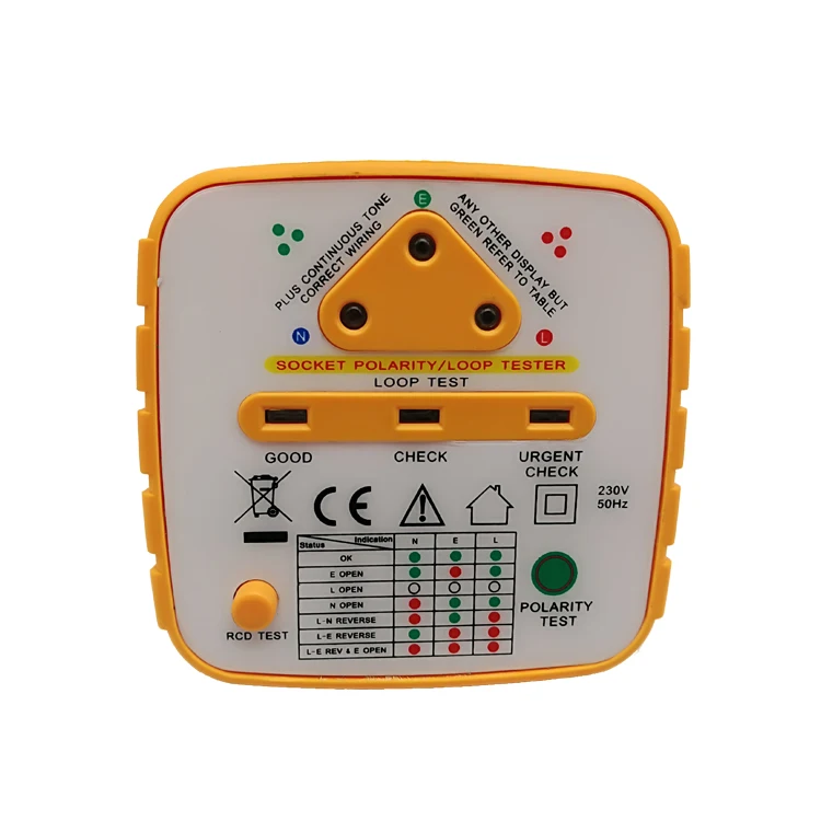 Sk106 Socket Polarity & Loop & Rcd Tester&wiring Test With Eu,Uk And ...