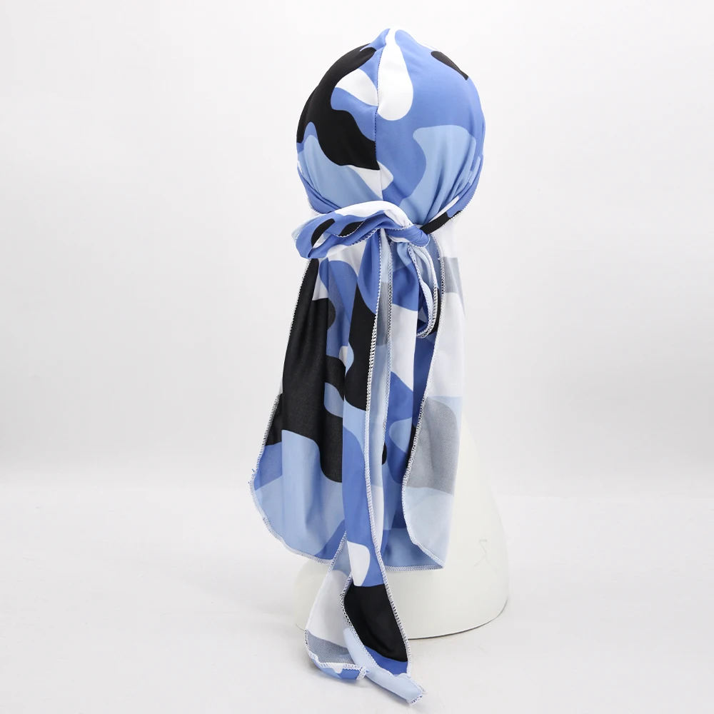 Custom Logo Polyester Arab Head Scarf Wrap Soft Velvet Durag Leopard ...