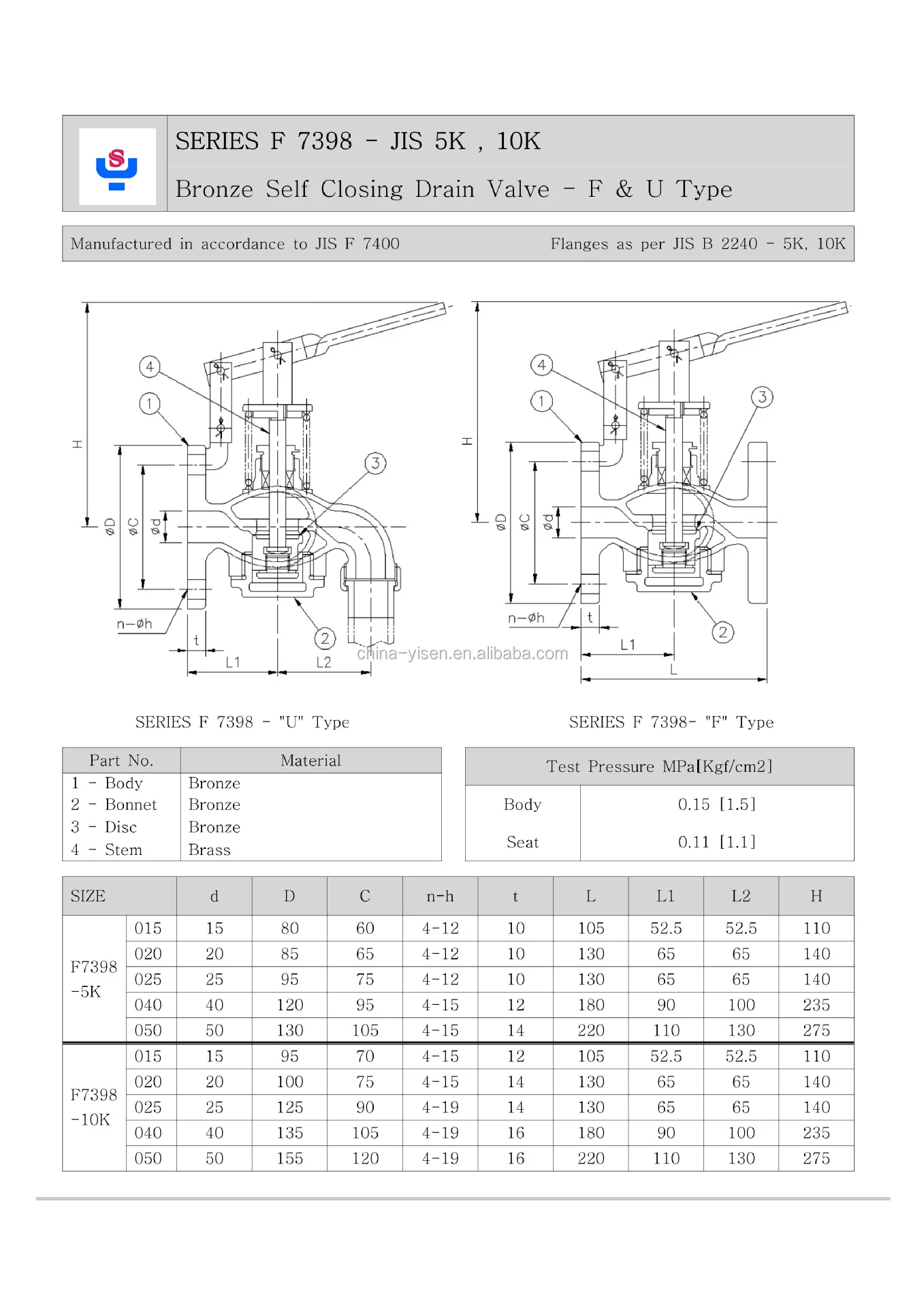 Jis Marine Angle Valve F7302 5k 32a 40a Cast Bronze - Buy Cast Bonze ...