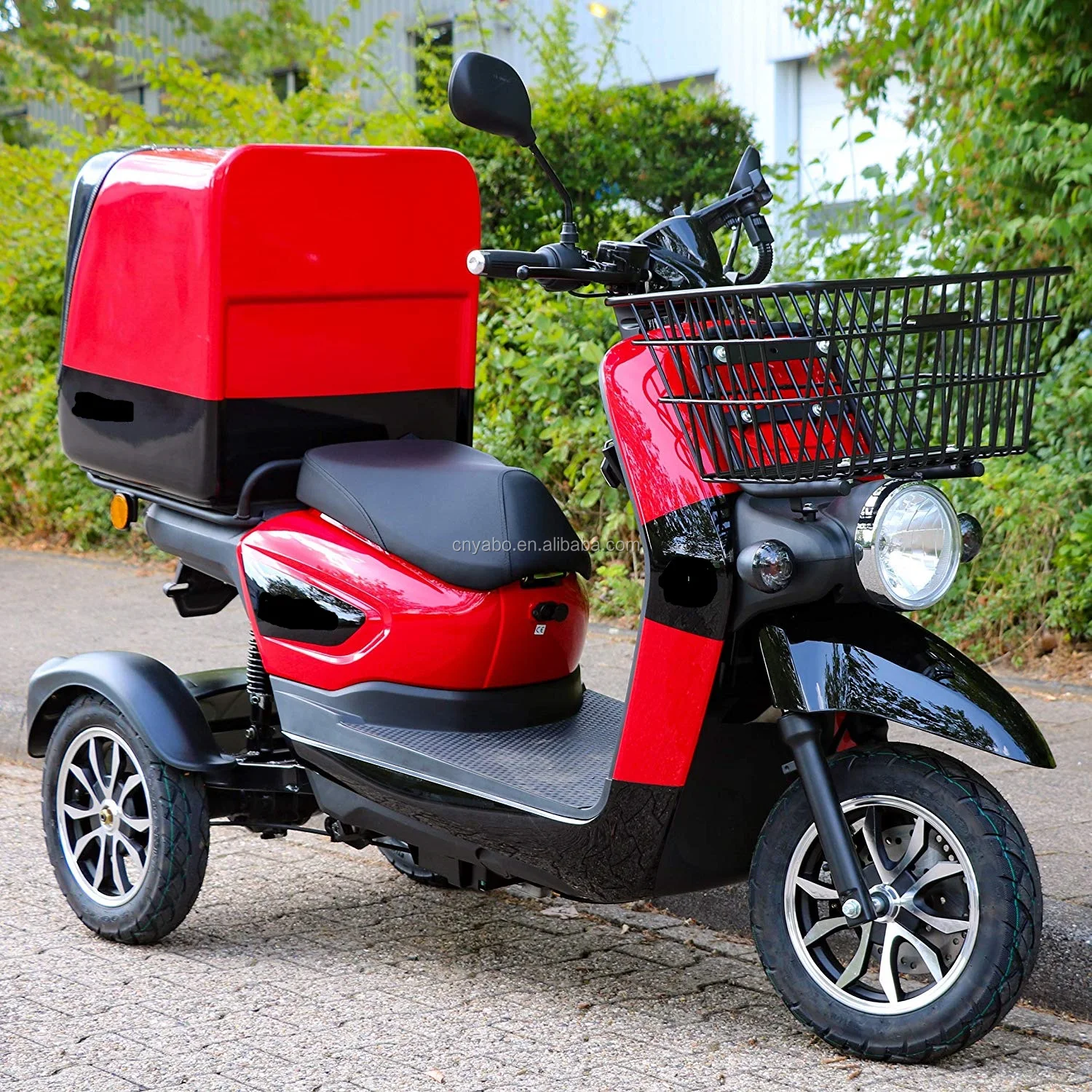 Eec Trike Electric Delivery Scooter With Delivery Box 120km Long Range ...