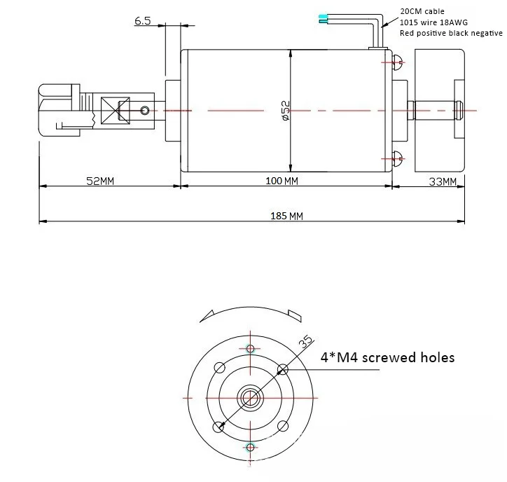 400w 48 Volt 12 Volt Brushless Spindle Motor With Er11 Chuck And Power ...