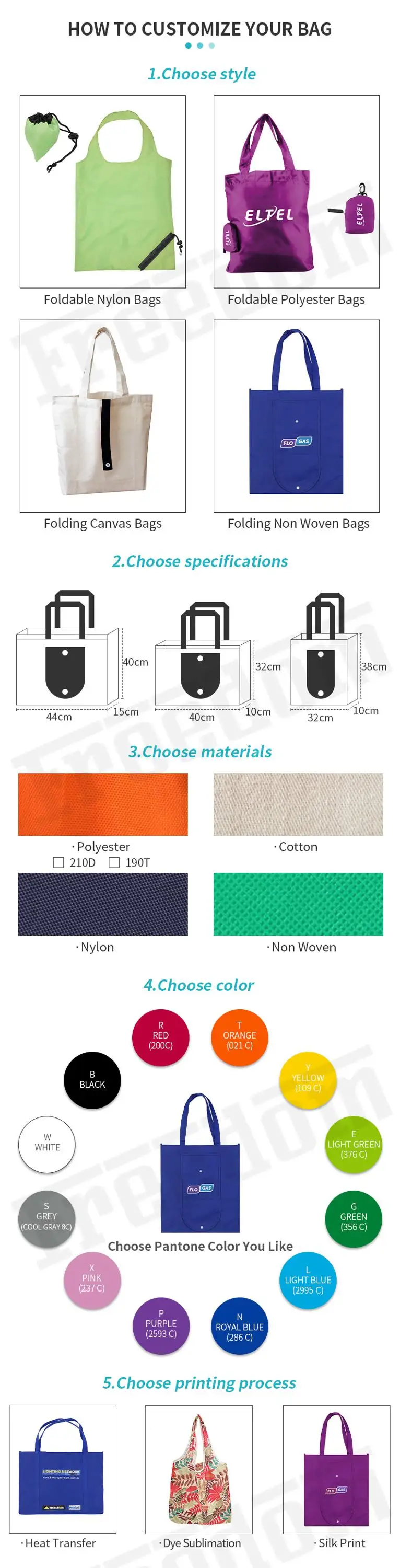 Custom Logo Printed Foldable Natural Totes - Reusable Bags