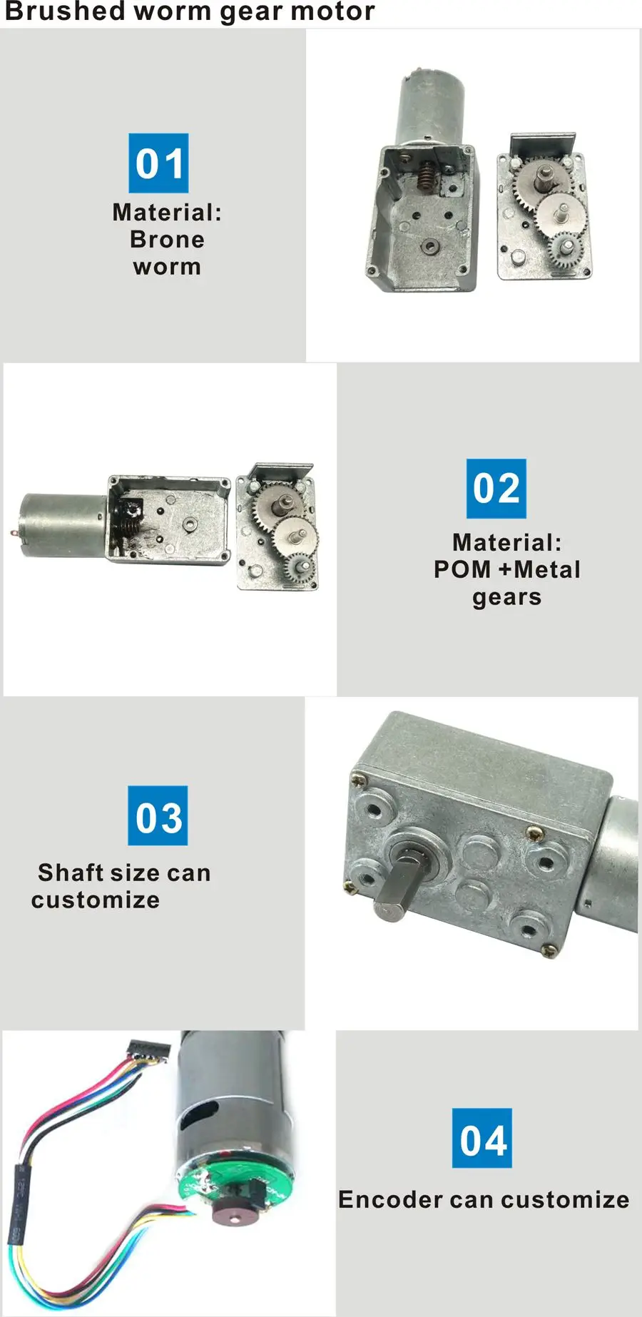 Dc Motor 5 Volt - High Torque 370ca Small Worm Geared Motor