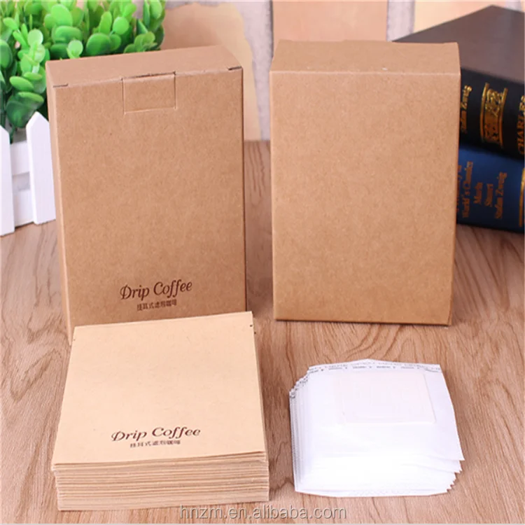 50Pcs/Pack Drip Coffee Filter Bag Portable Hanging Ear Coffee Filters ...