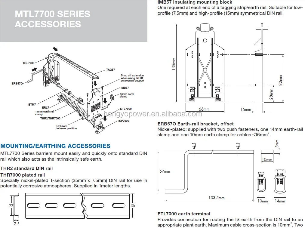 Mtl7700 Series Shunt-diode Safety Barrier Mtl7787+ Din-rail Mounting ...