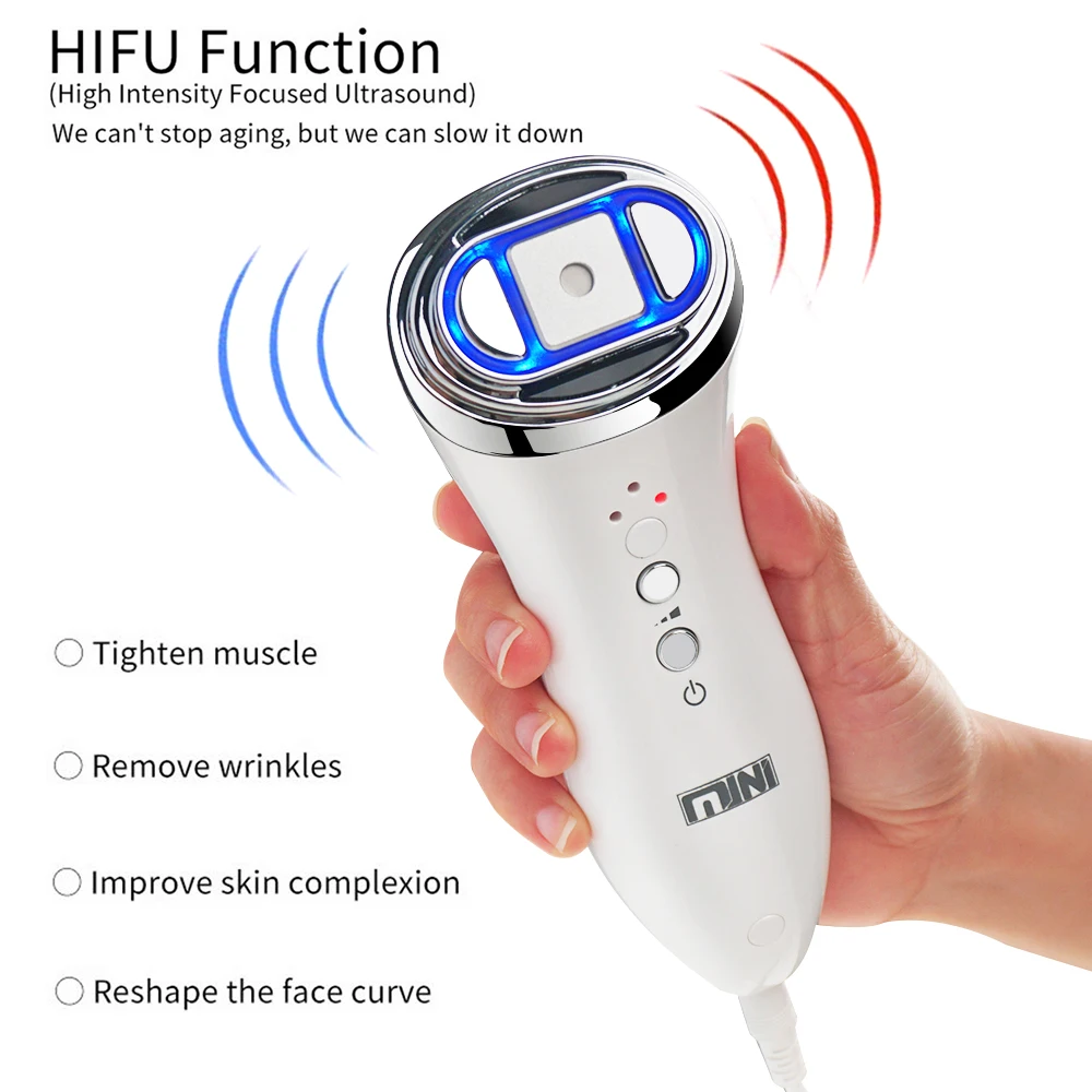 Ultrasonic Home Use Facial Massager Mini Hifu Machine For Face Liftiing ...