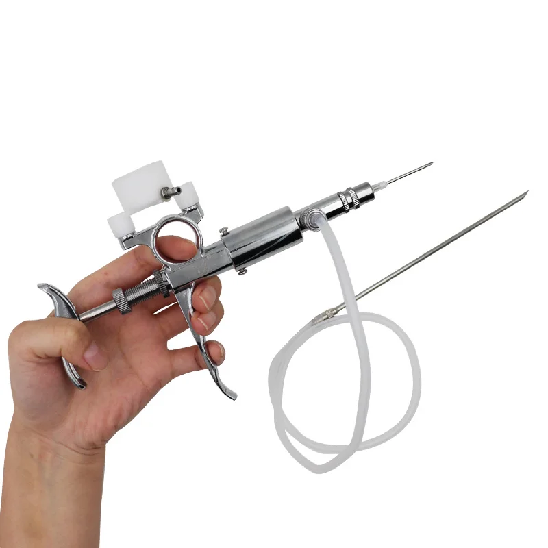 5ml Adjustable Automatic Veterinary Vaccine Injector Double Using Ways ...