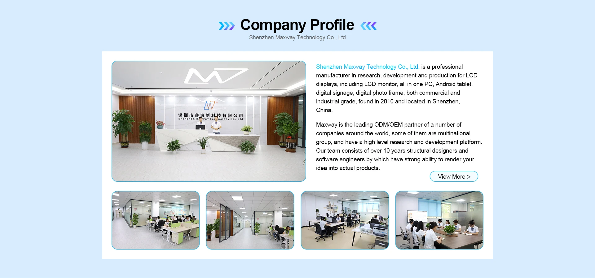Company Overview - Shenzhen Maxway Technology Co., Ltd.