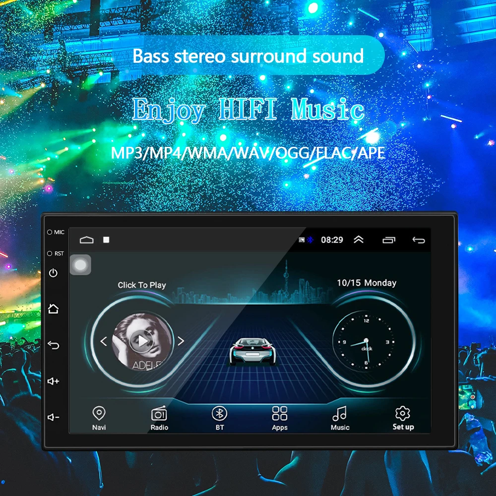 Android 7inch Dvd Player Touch Screen 2 Din Mp5 Player Android 7'' Car ...