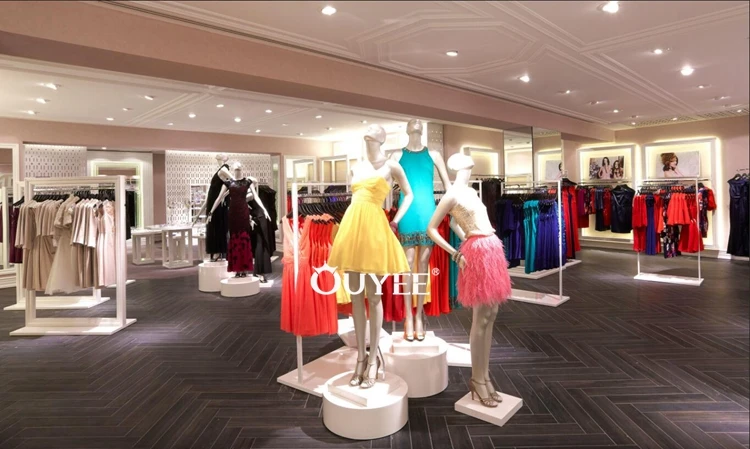 Modern Display Counter Table Woman Clothes Store Equipment Wooden ...