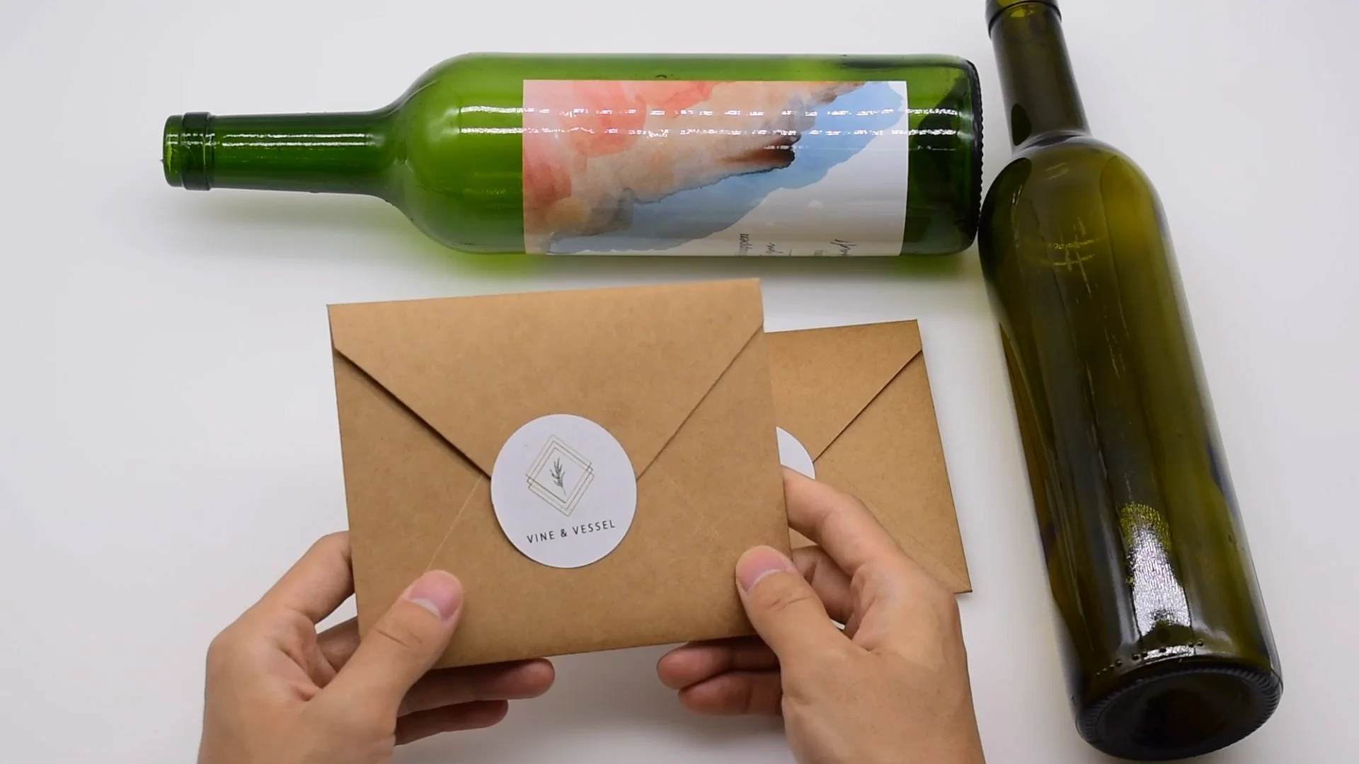 Custom Print Embossed Brand Logo Gold Foil Red Wine Bottle Label ...