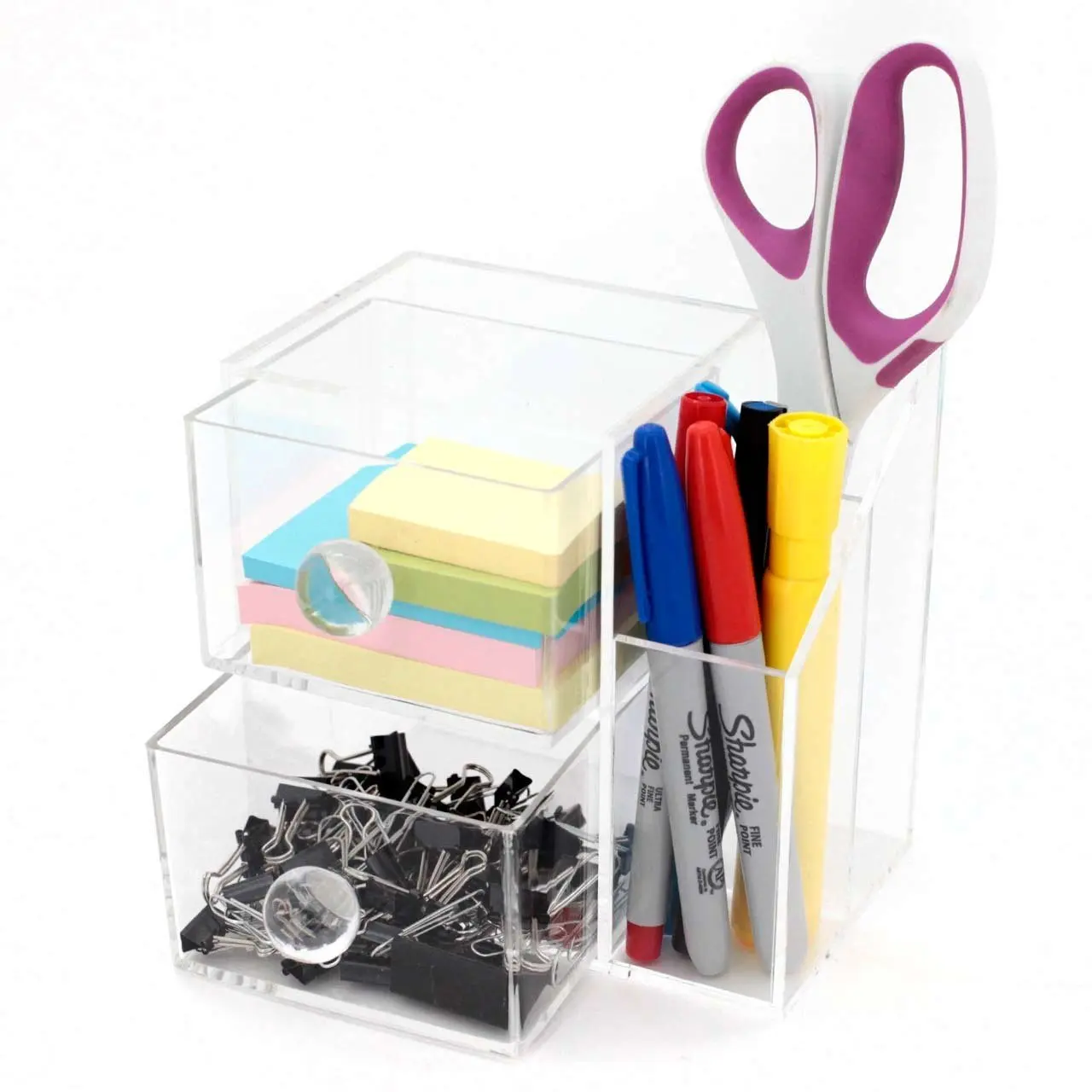 Custom Clear Acrylic Office Supplies Desk Organizer Set - Buy Acrylic ...