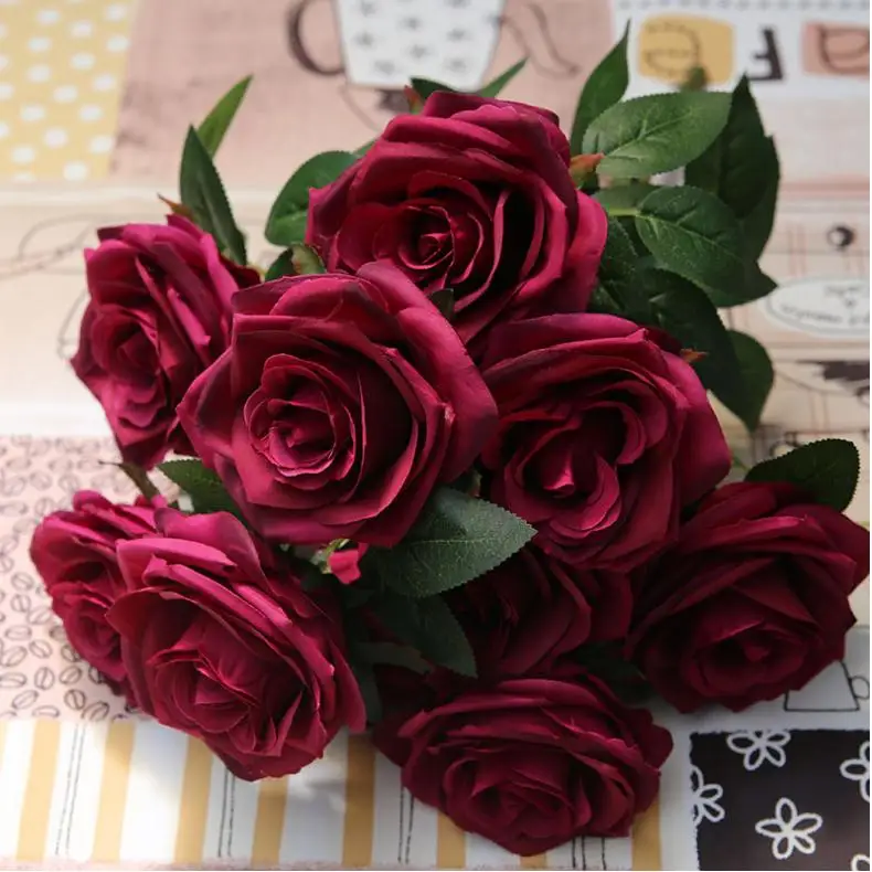 Fc2005 Artificial Flowers Silk Rose Bushes For Wedding Decoration - Buy ...