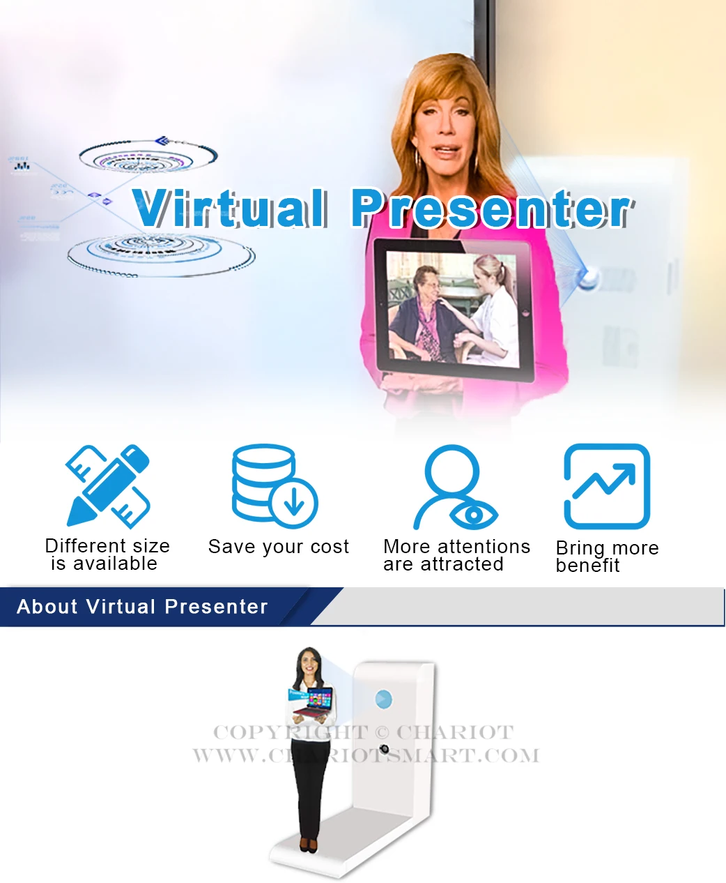 Magic ChariotTech Holographic Projection Virtual Presenter Hologram ...