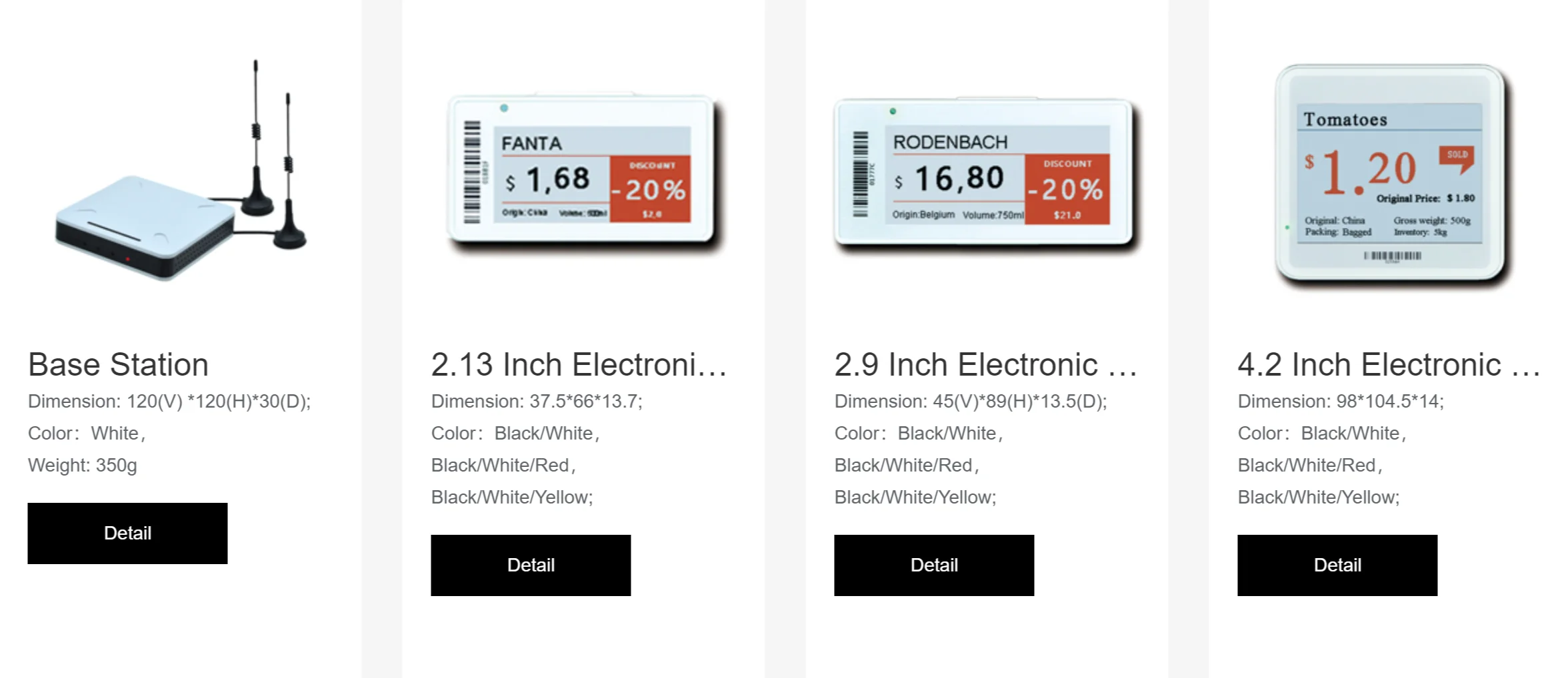 ESL Electronic Price Tags - 2.9 Inch, 5 Year Battery Life