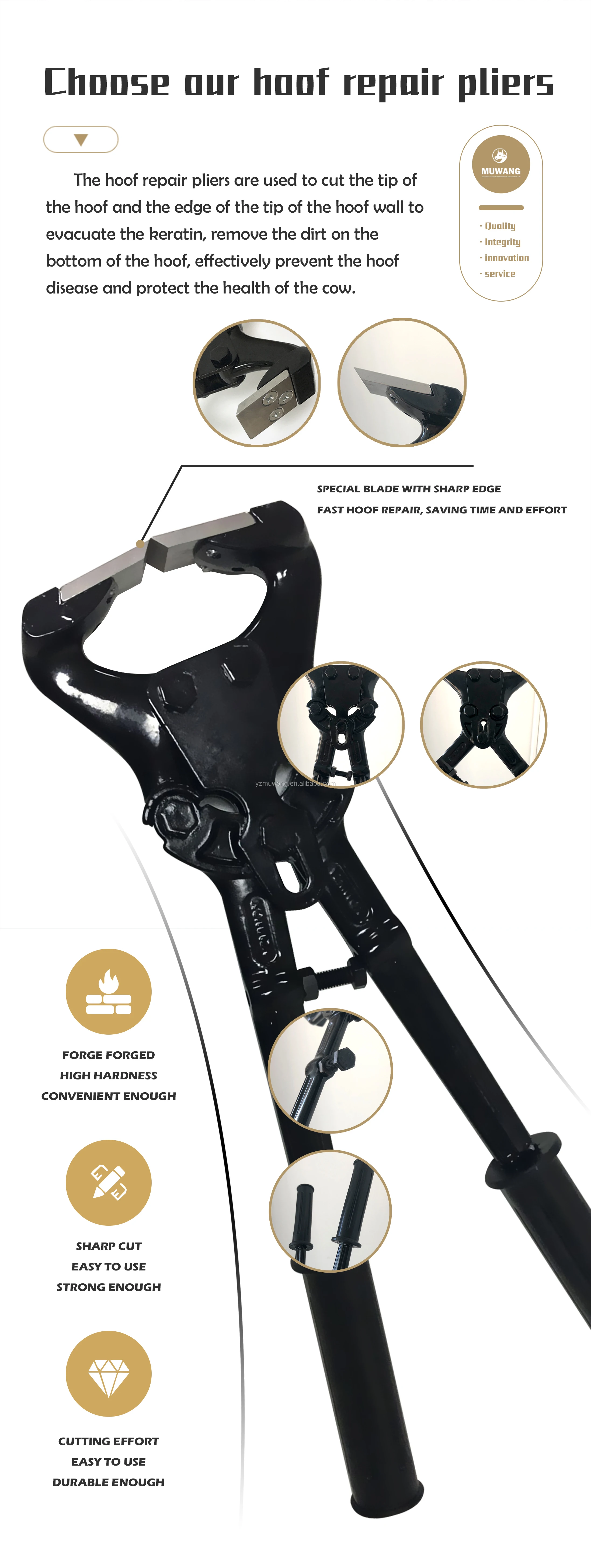 MUWANG Calf Cattle Hoof Clippers - Efficient Hoof Trimming