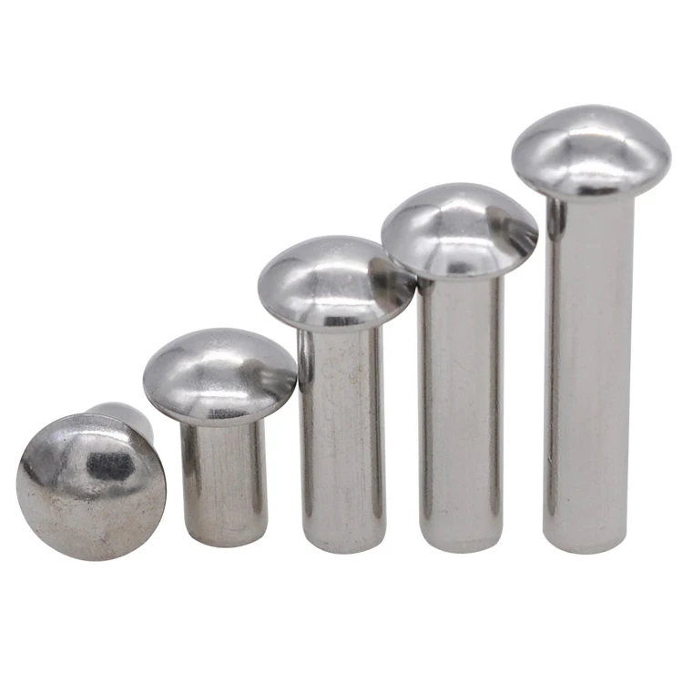 Stainless Steel Round Head Rivets Din124 Round Head Solid Steel Rivet ...