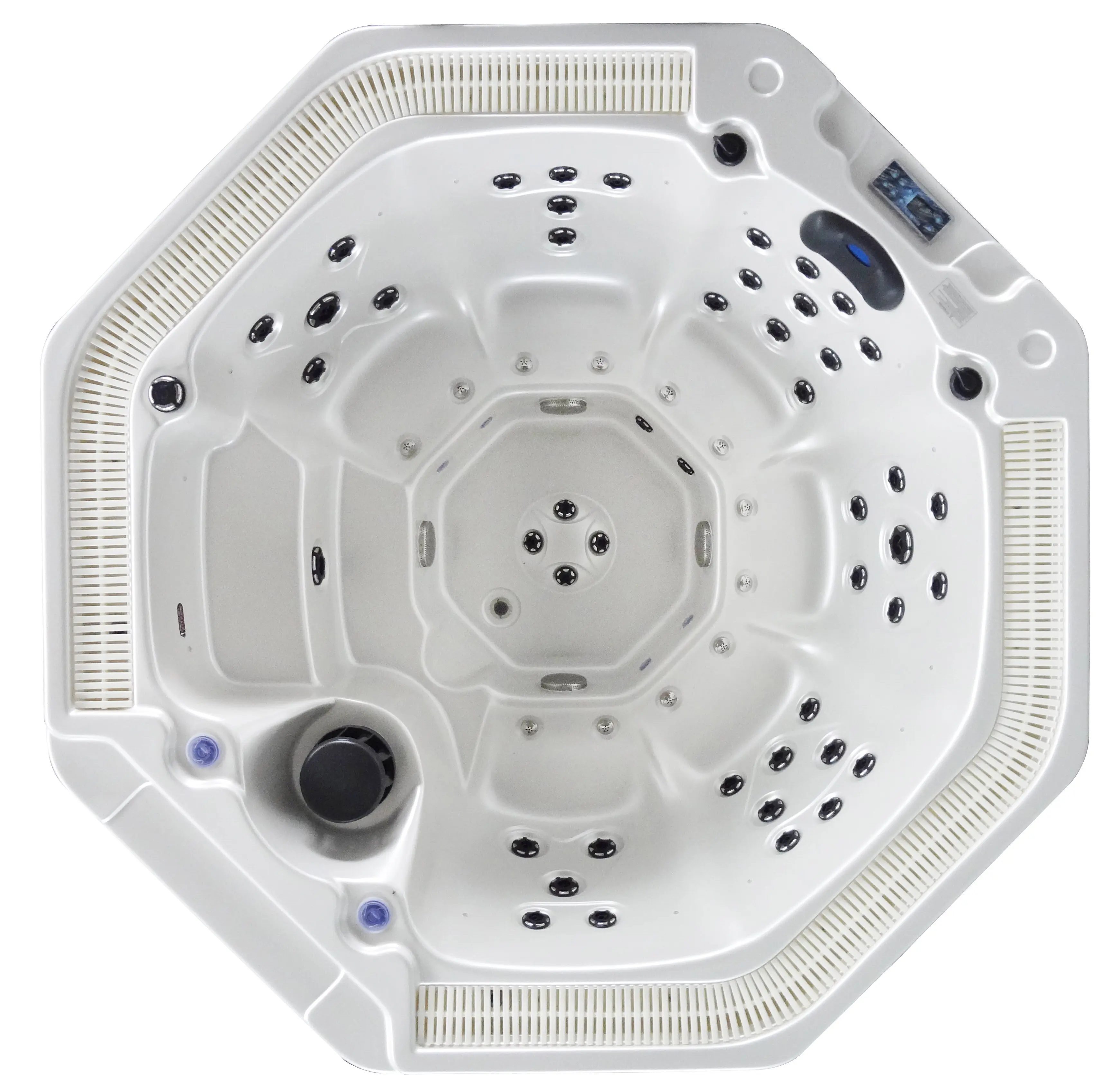 7 Person Big Acrylic Octagonal Hot Tub - Balboa Round Spa