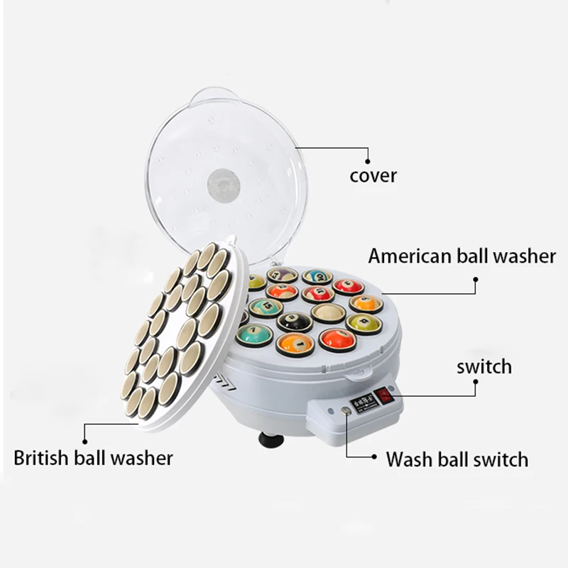 Durable 57.2mm Billiard Pool Ball Washer Machine for 16 Balls
