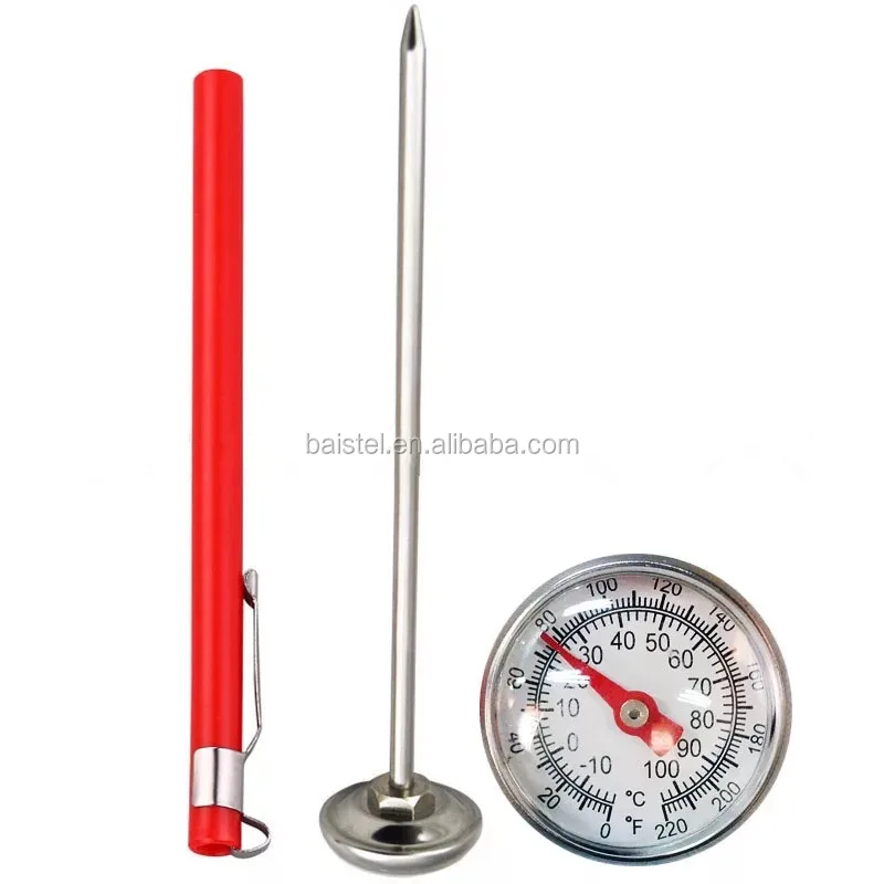 Dial Food Thermometer - Portable Stainless Steel Pocket Thermometer