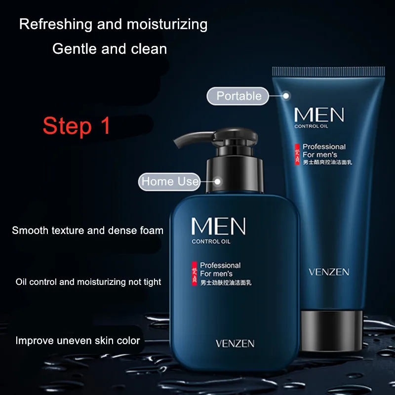 VENZEN Men's Skincare - Five Pcs Suit for All Skin Types