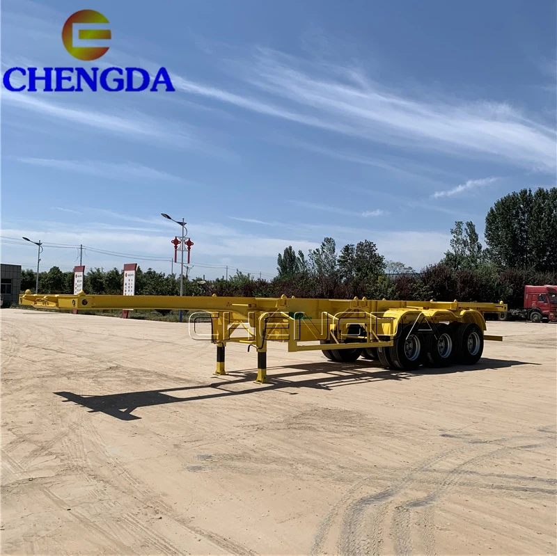 Chengda 20Ft 40ft Container Trailer Chassis Skeleton Trailer Truck Semi Trailer| Alibaba.com