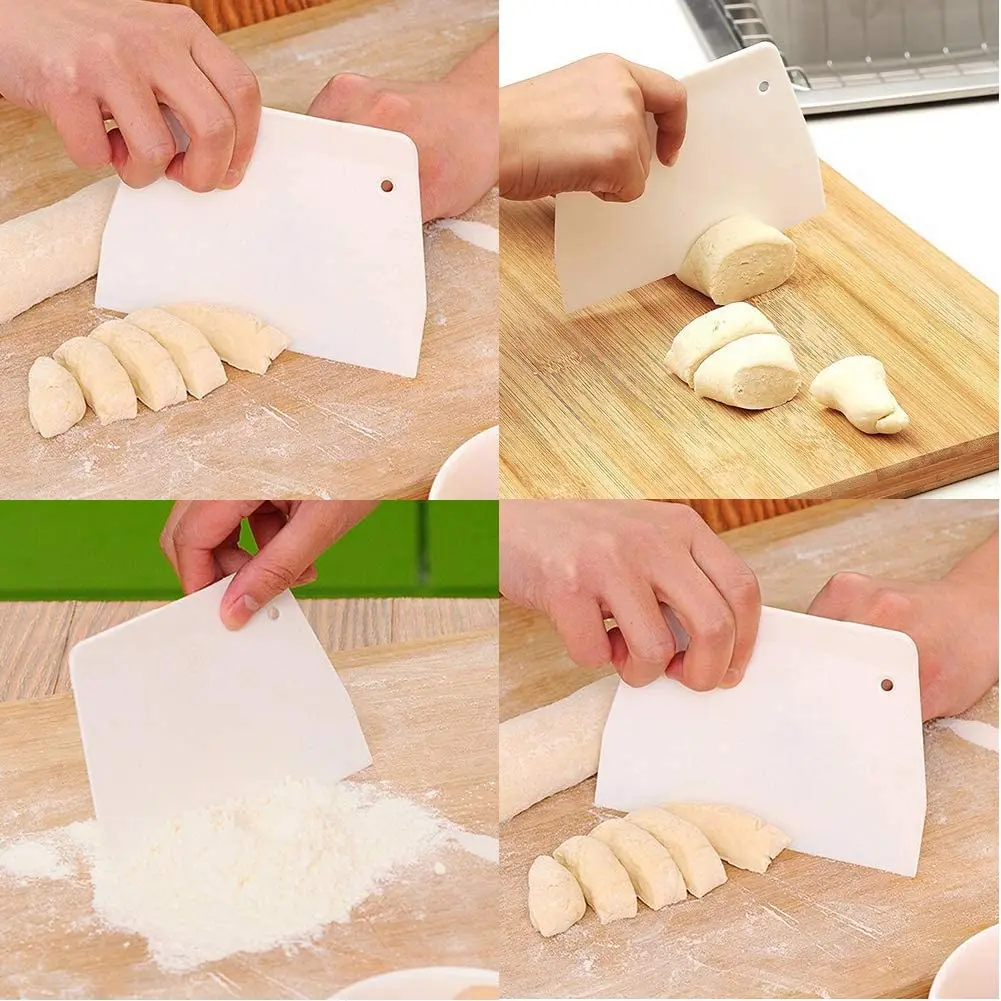 Trapezoidal Dough Scrapers - Versatile Plastic Cutters