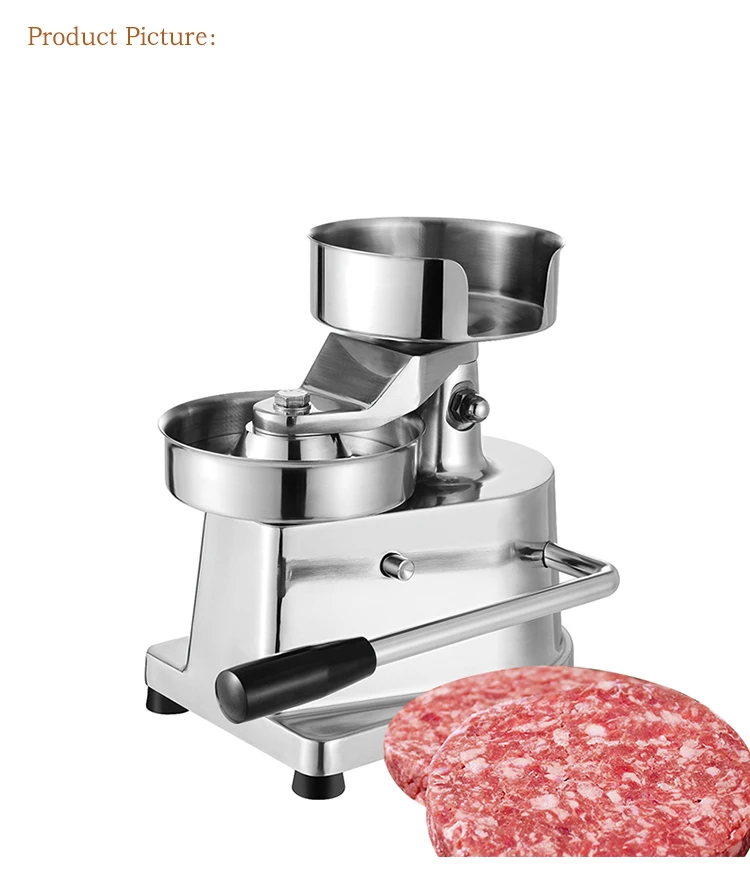 Manual Stainless Steel Burger Forming Machine - Easy Operation