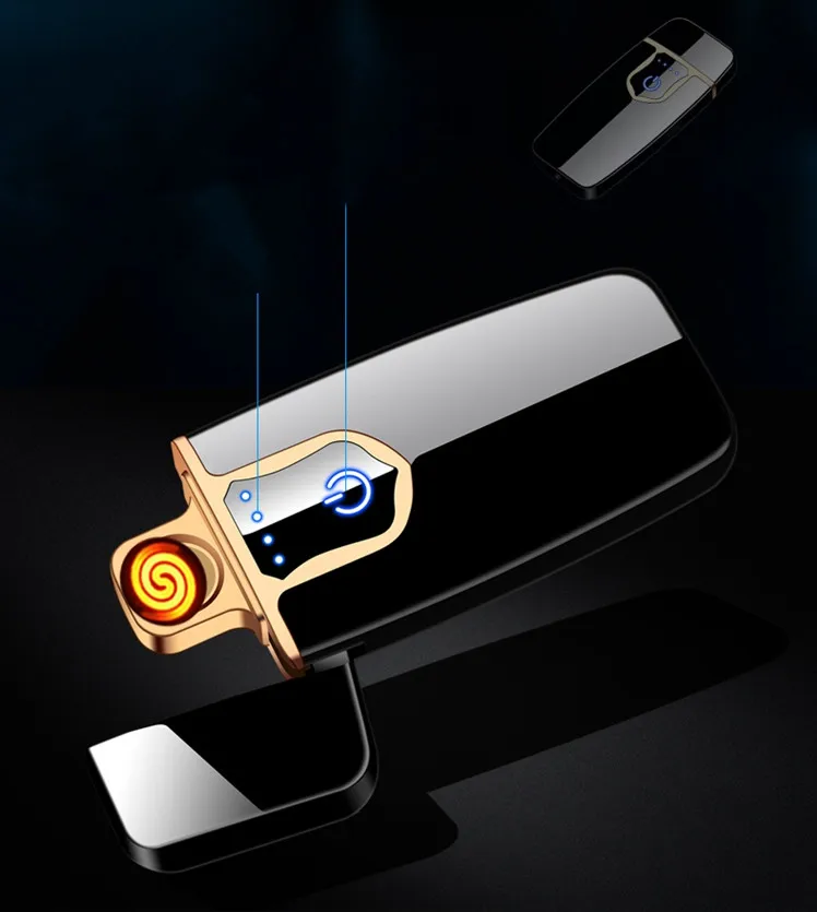 Touch Sensor Popular Flameless Electric Lighter USB Rechargeable