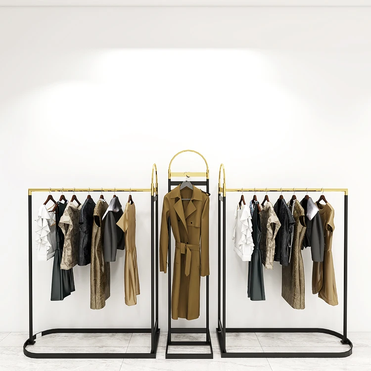 Black Retail Shop Fittings - Elegant Metal Display Racks