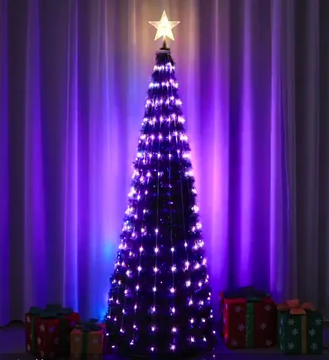 Foldable Design Xmas Tree With Matrix Display Effect Led String ...