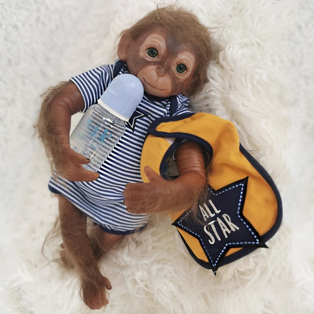 20 Inch Reborn Baby Doll Monkey Lifelike Real Monkey Toys Of Childhood ...